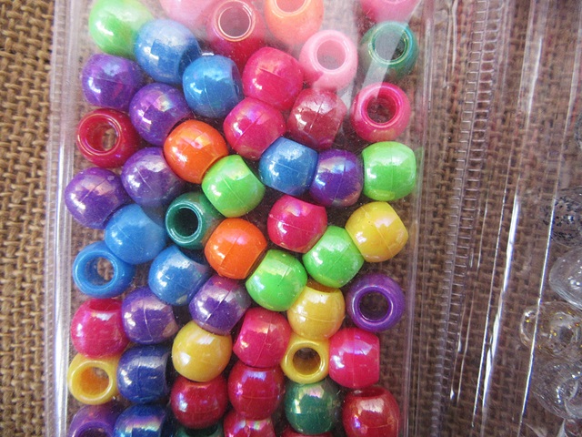 12Sheet x 50Pcs Pony Beads Hair Beads 12mm Dia Retail Pack Mixed [be-p ...